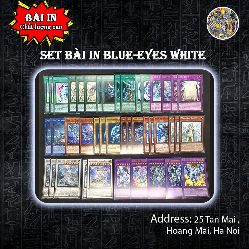 [Bài in Yu-gi-oh] Set bài in (32) - Blue-eyes white dragon | Shopee ...
