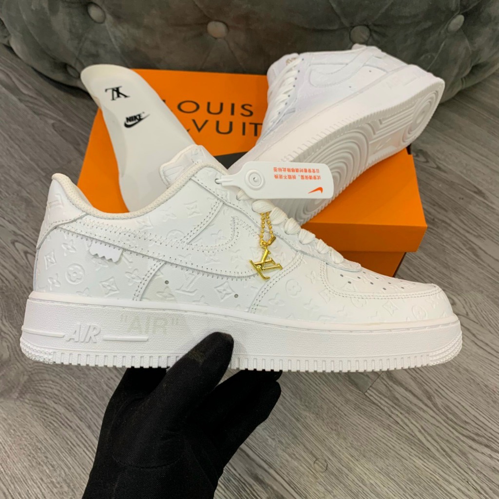 Giày AF1 LV Trắng, Giày thể thao Air Force mix LV trắng bản cao cấp ...