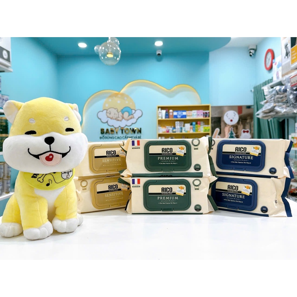 Khăn Ướt RICO SIGNATURE Hàn Quốc 70 TỜ / MOMORABBIT momorabit MOMO ...