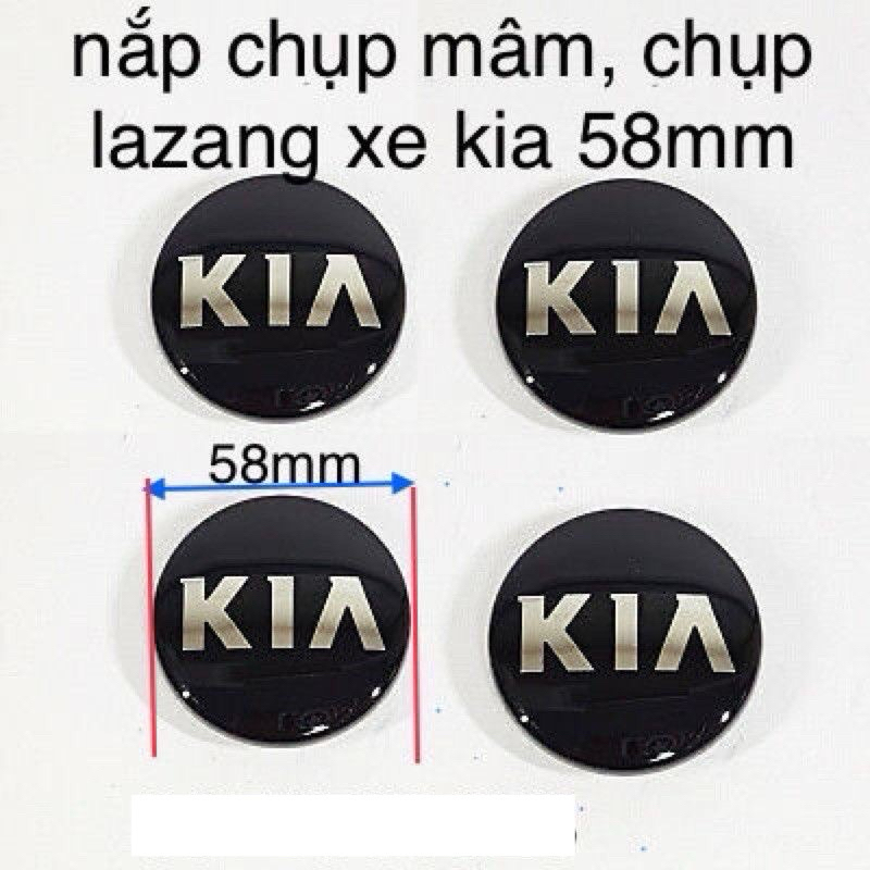 CHỤP MÂM LAZANG KIA CAO CẤP GIÁ RẺ VỪA TẤT CẢ CÁC DÒNG XE KIA KÍCH THƯỚC 58mm. 1 cái | Shopee ...