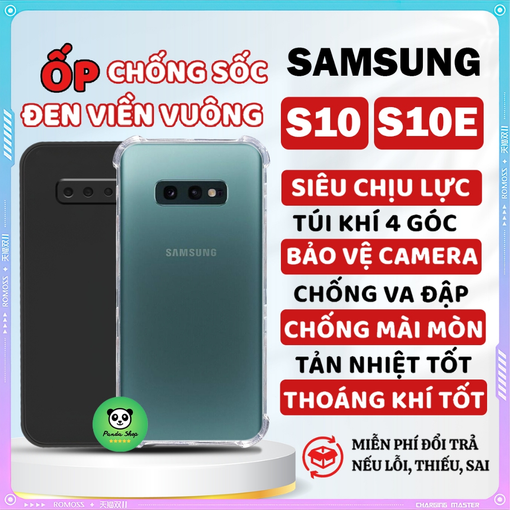 Ốp lưng Samsung S10 / S10E Bảo Vệ Cam, Chống Sốc, Trong Suốt, Silicon, Vỏ điện thoại, bảo vệ ...