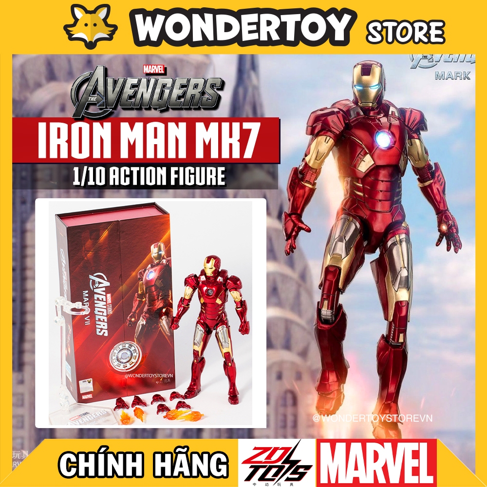 Mô Hình Chính Hãng ZD Toys Marvel Iron Man Mark 7 (MK7) The Avengers ...