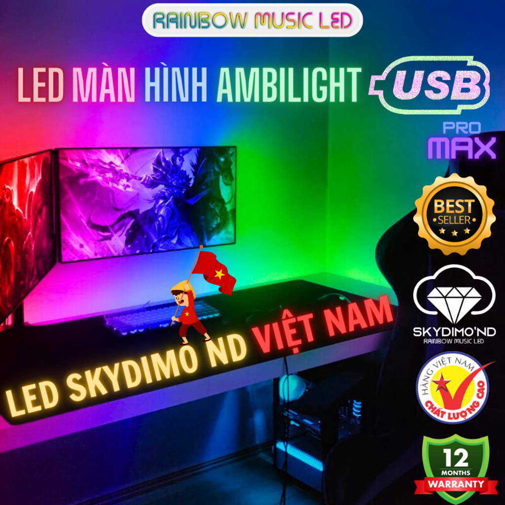 Đèn Led Màn Hình Ambilight Skydimo 'nd RAINBOW MUSIC LED | Usb | Độ ...