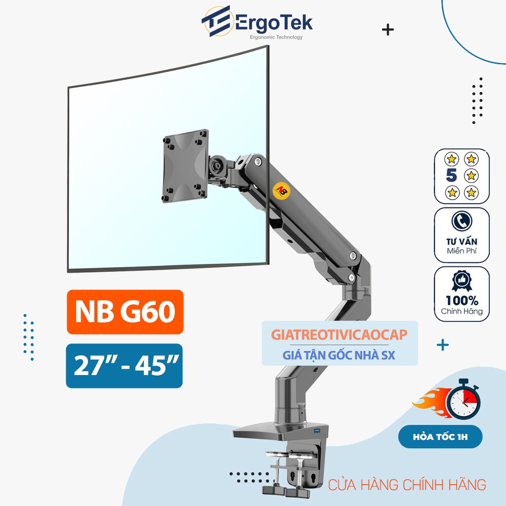 Giá Treo Màn Hình / Tay Arm Monitor NB G60 27 - 45 Inch - Giá Đỡ / Tay ...