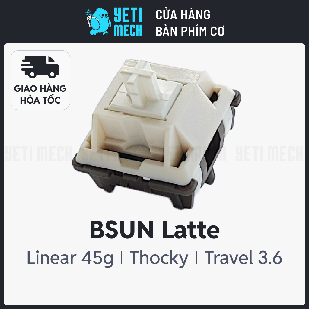 Switch BSUN Latte | Linear 45g | Bsun Latte | Switch bàn phím cơ ...