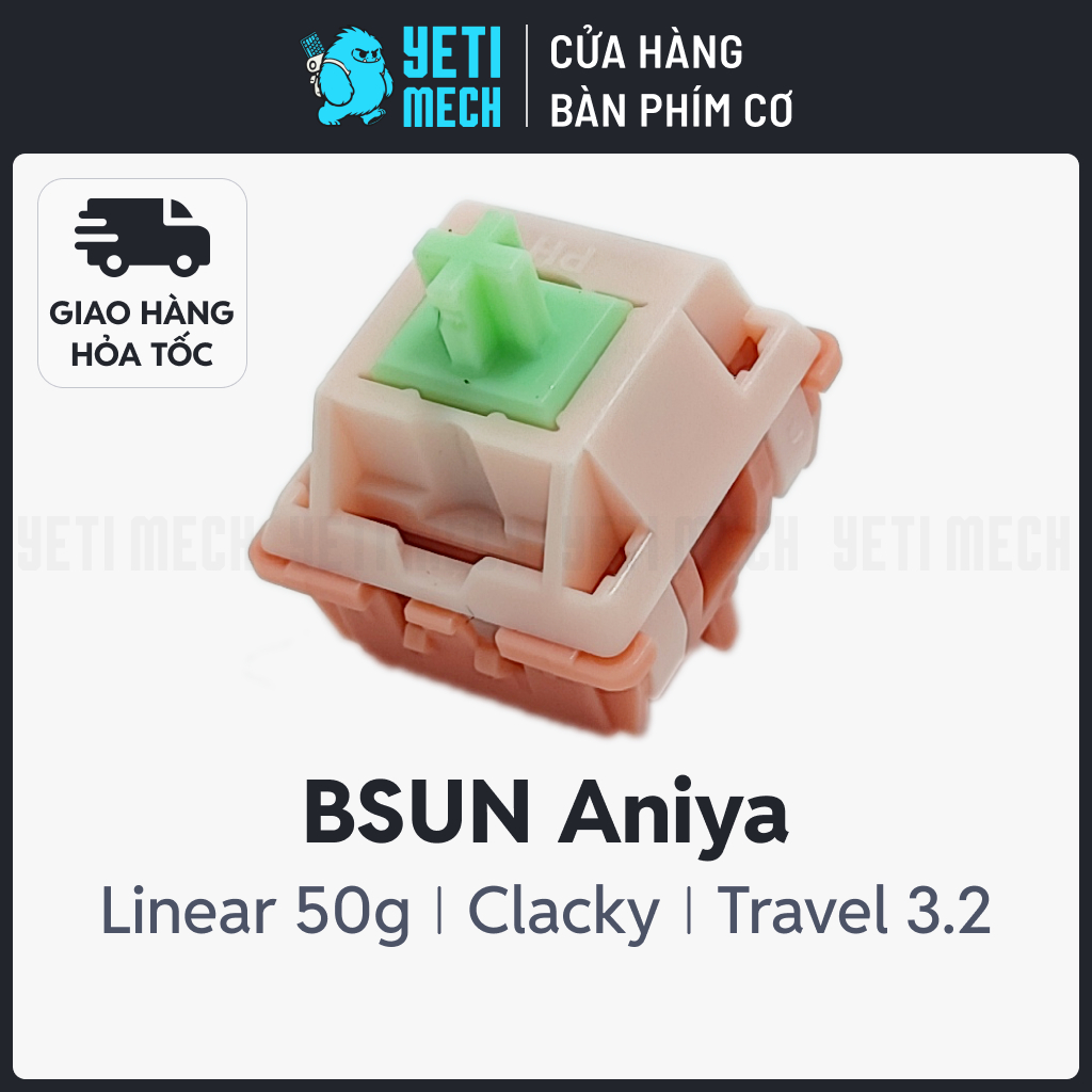 Switch BSUN Aniya | Linear 50g | Switch bàn phím cơ | Sound test ở dưới ...