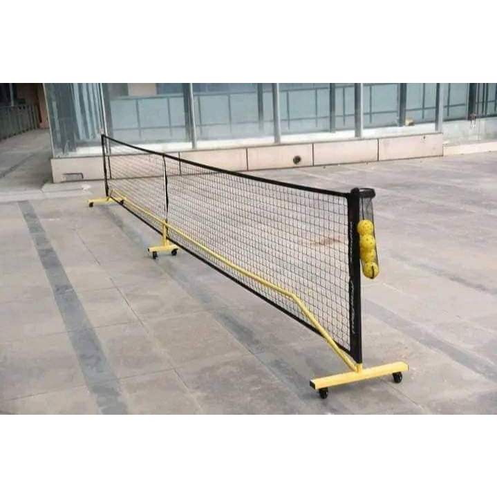Bộ khung lưới Pickleball di động tiêu chuẩn thi đấu có bánh xe cao cấp dành cho sân chuyên ...