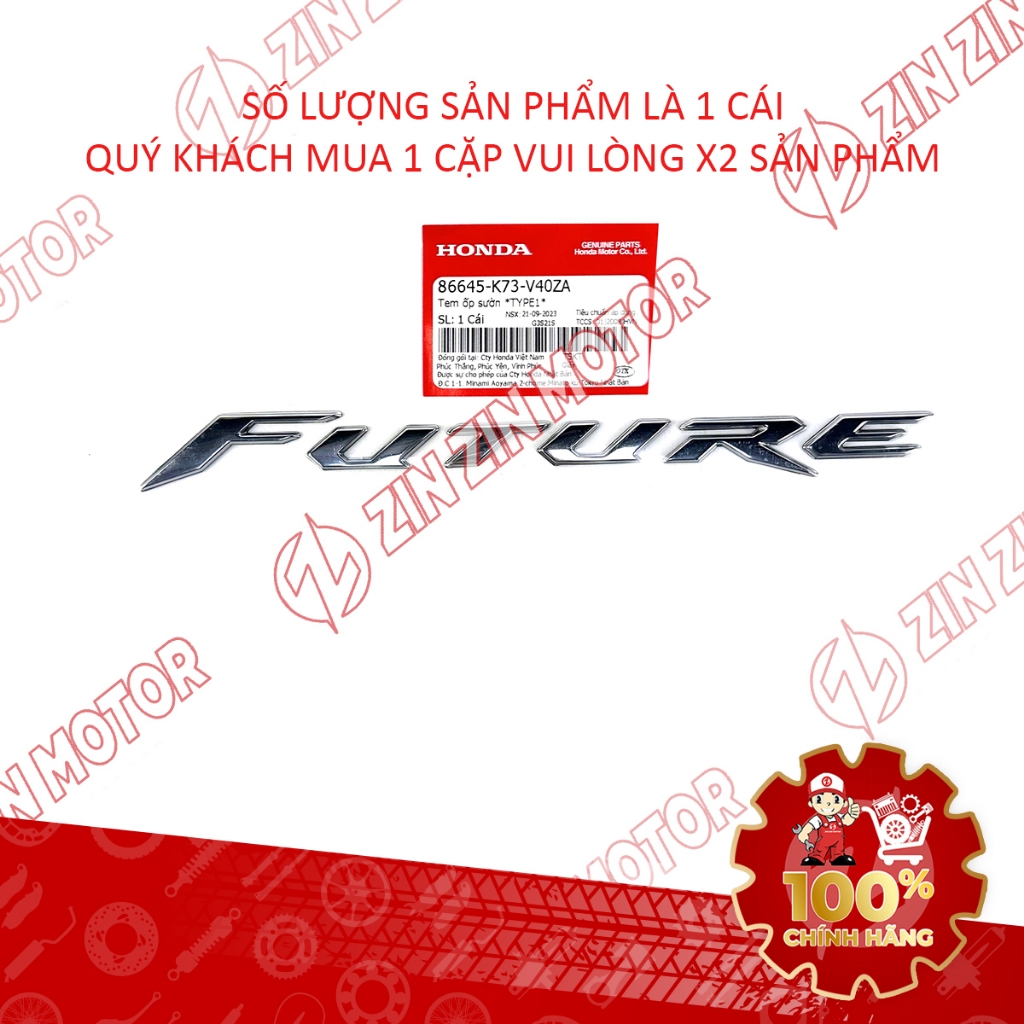 Tem Xe Future 125 Fi, Tem Rời Future Led 2020 2021 Xanh Đen Phiên Bản ...