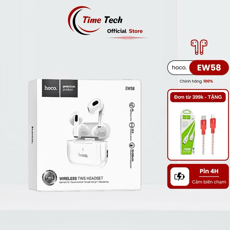 Tai nghe bluetooth không dây HOCO EW58 - V5.3 chính hãng, pin 4H micro ...