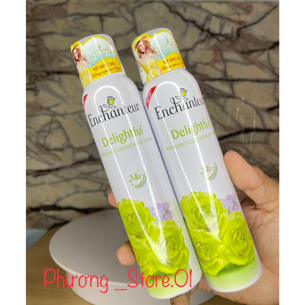 Combo 2 xịt khử mùi Enchanteur Charming Delightful/ 150ml/ chai( xanh ...