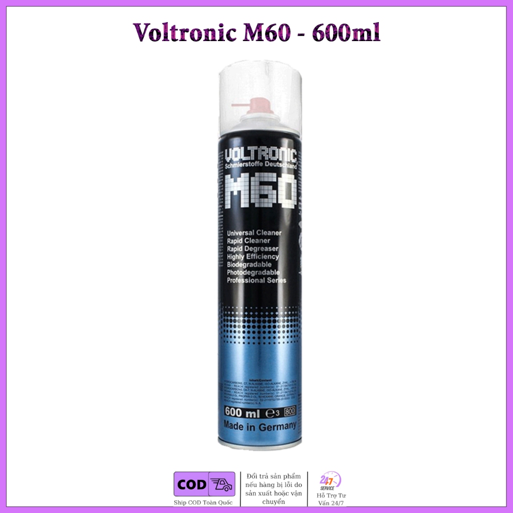 Dung dịch vệ sinh thắng đĩa đa năng Voltronic M60 600ML - Sản xuất tại ...