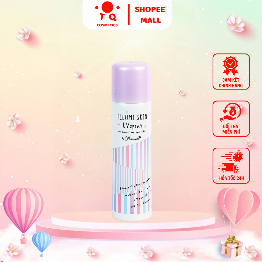 Xịt chống nắng dưỡng da thon gọn Naris PARASOLA ILLUMI skin UV Spay, UV ...