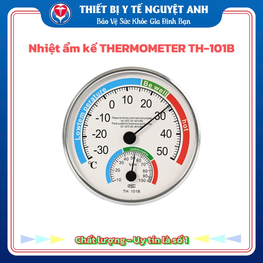 Nhiệt ẩm kế THEMOMTER TH-101B treo tường, để bàn đo độ ẩm và nhiệt độ | Shopee Việt Nam