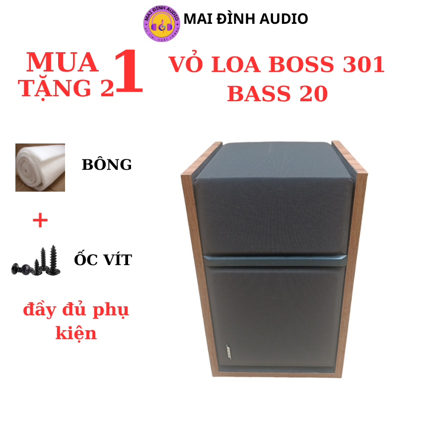 Vỏ thùng loa B0SS 301 seri 3 bass 20, vỏ dán vân gỗ cao cấp, vỏ thùng ...