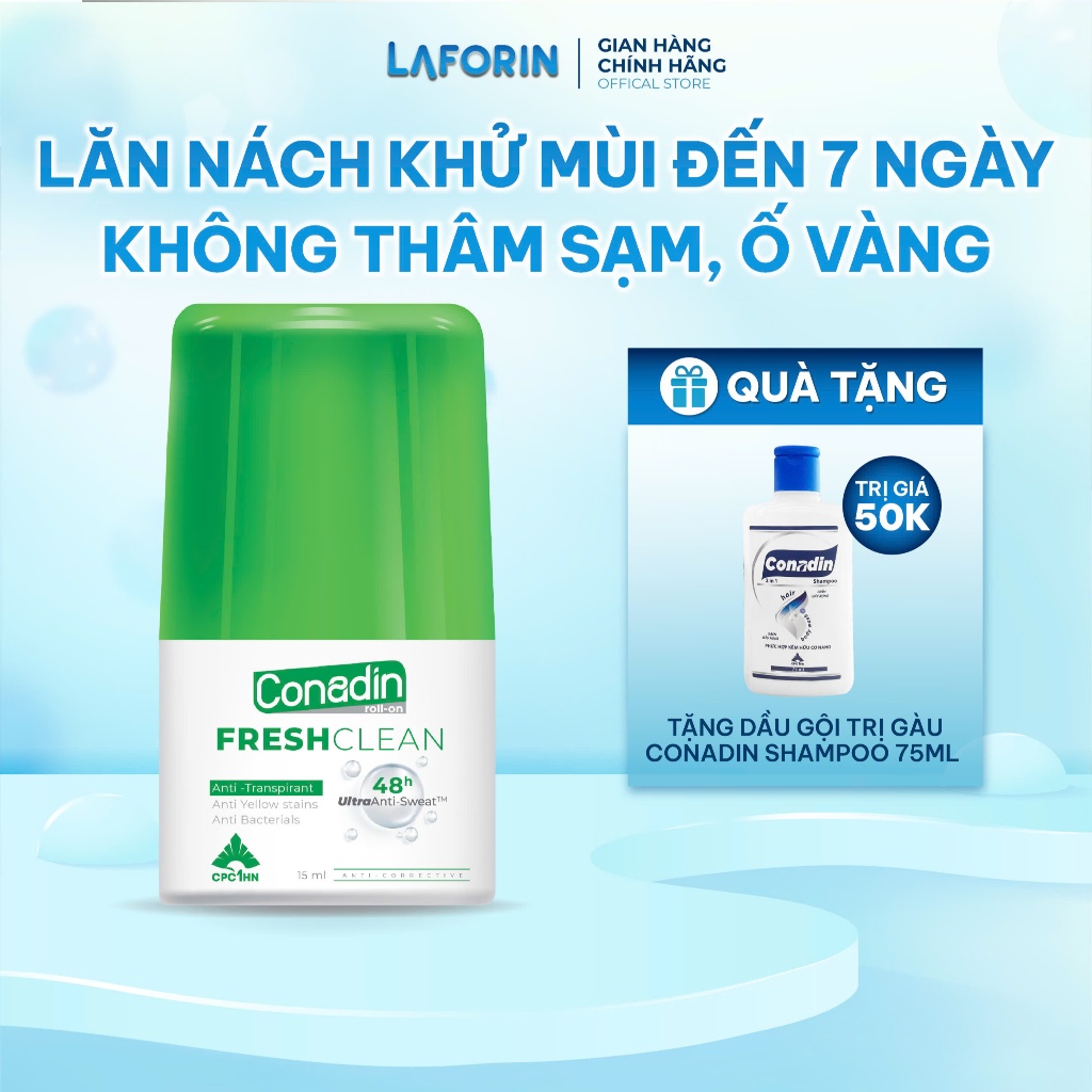 Lăn nách Conadin Roll - On Fresh and Clean khử mùi đến 7 ngày, k thâm ...