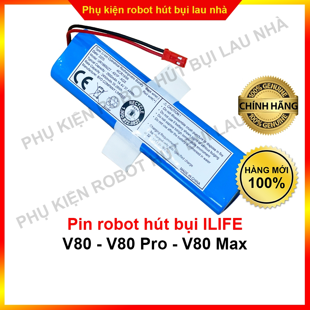 PPin robot hút bụi ILIFE V80, V80S, V80 Pro, V80 Max - Bảo hành 3 tháng (Lỗi 1 đổi 1) | Shopee ...