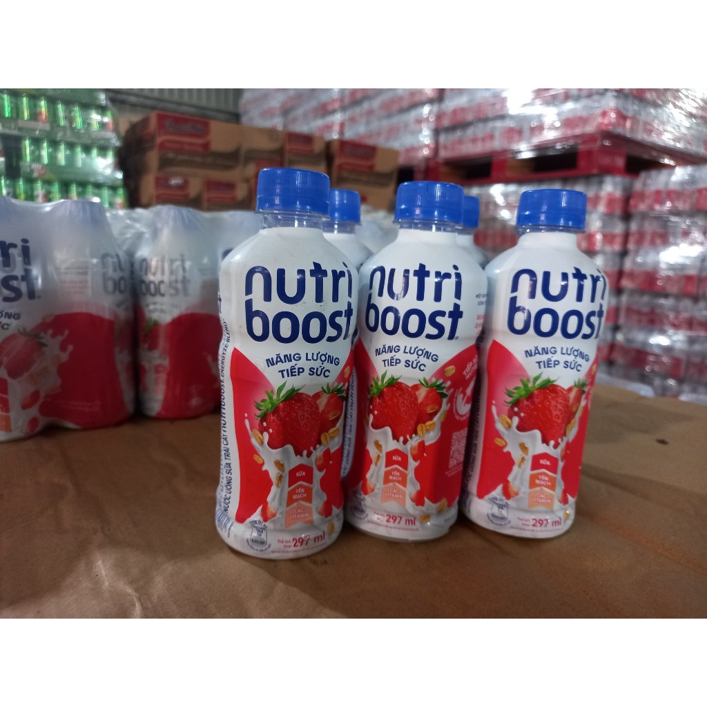 Nước uống sữa trái cây Nutriboost thùng 24 chai -297 ml - Chính hãng ...