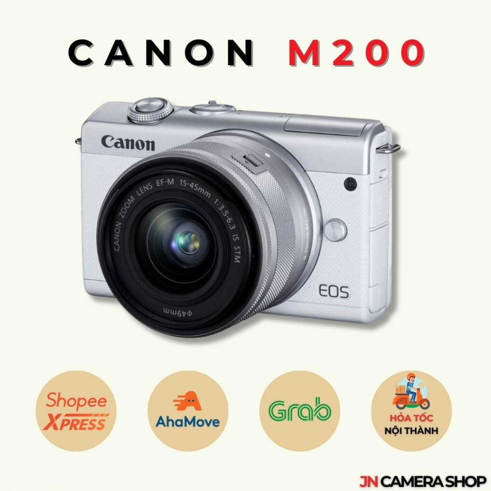 Máy Ảnh Canon EOS M200 + Kit EF-M 15-45mm IS STM | Shopee Việt Nam