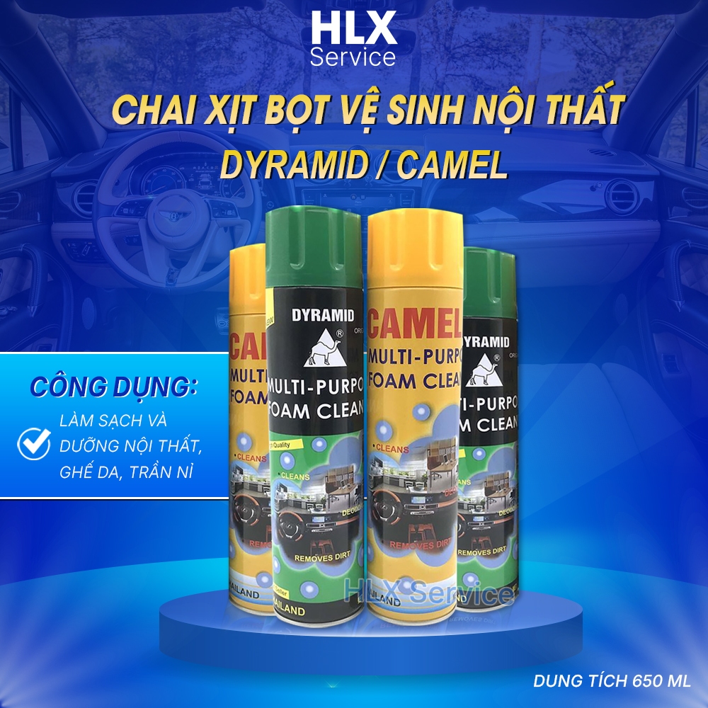 Chai xịt bọt vệ sinh đa năng nội thất, ghế da, trần nỉ ô tô DYRAMID ...