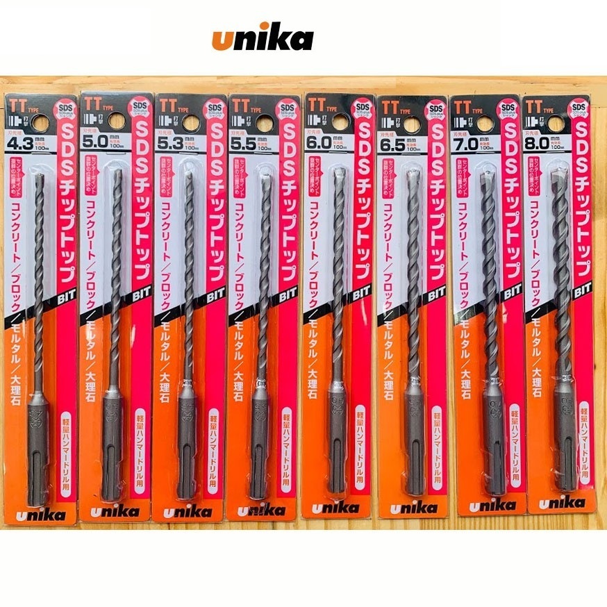 Mũi khoan Unika SDS plus TT chuyên bê tông chuôi gài SDS-Plus | Shopee Việt Nam