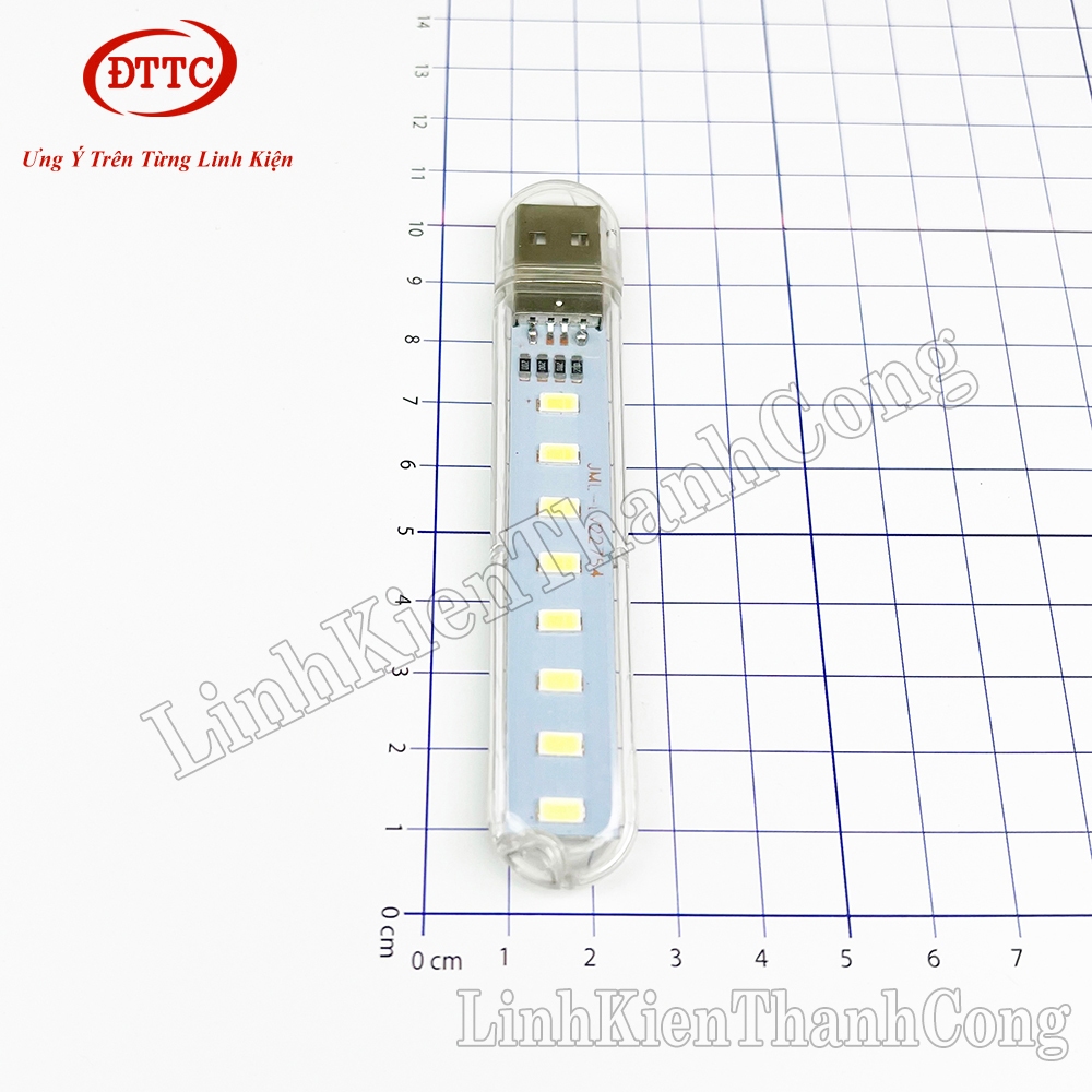 Đèn LED USB 8 Bóng Sáng Trắng | Shopee Việt Nam