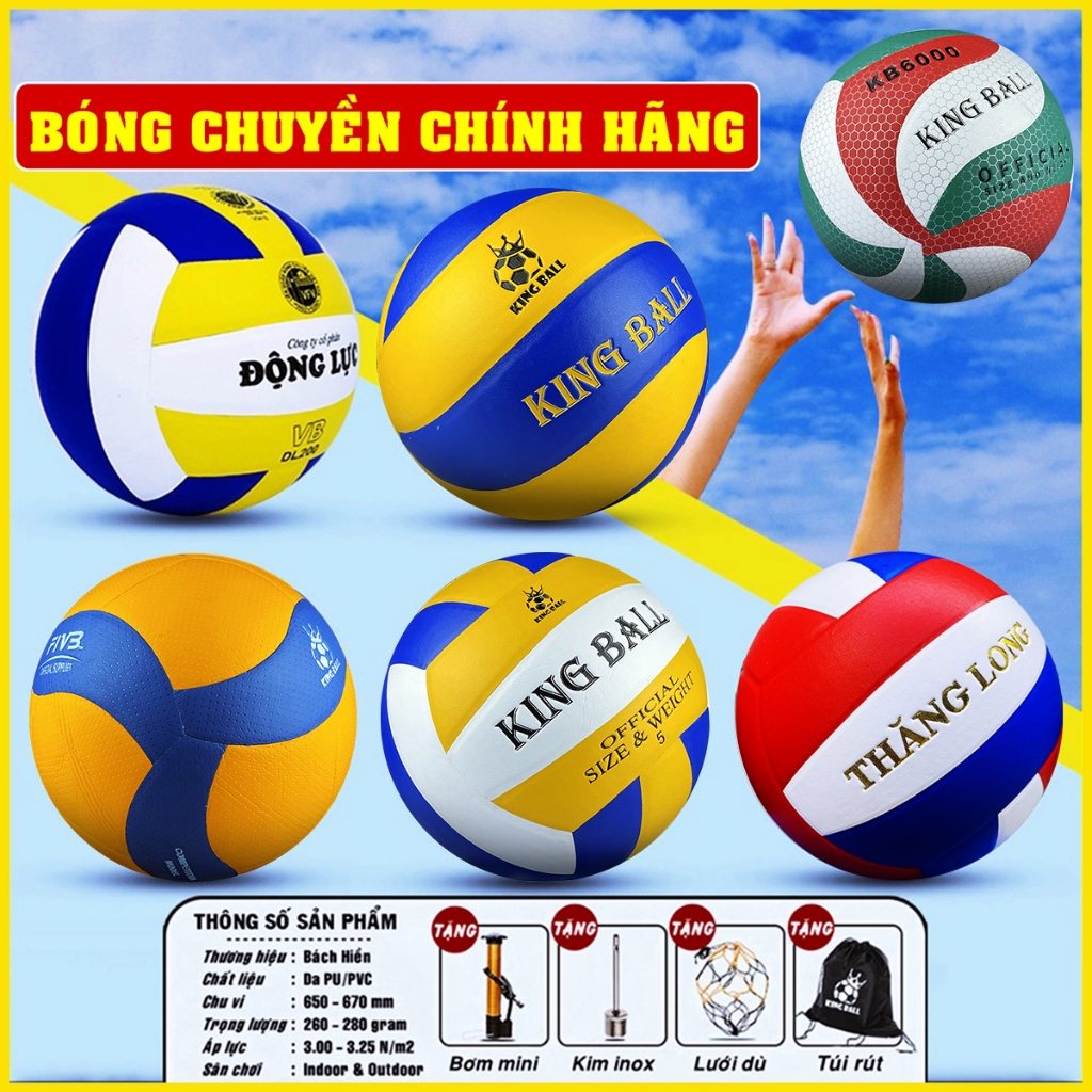 Bóng Chuyền Da Chính Hãng King Ball Quả Banh Bóng Chuyền Thi Đấu Ngoài ...