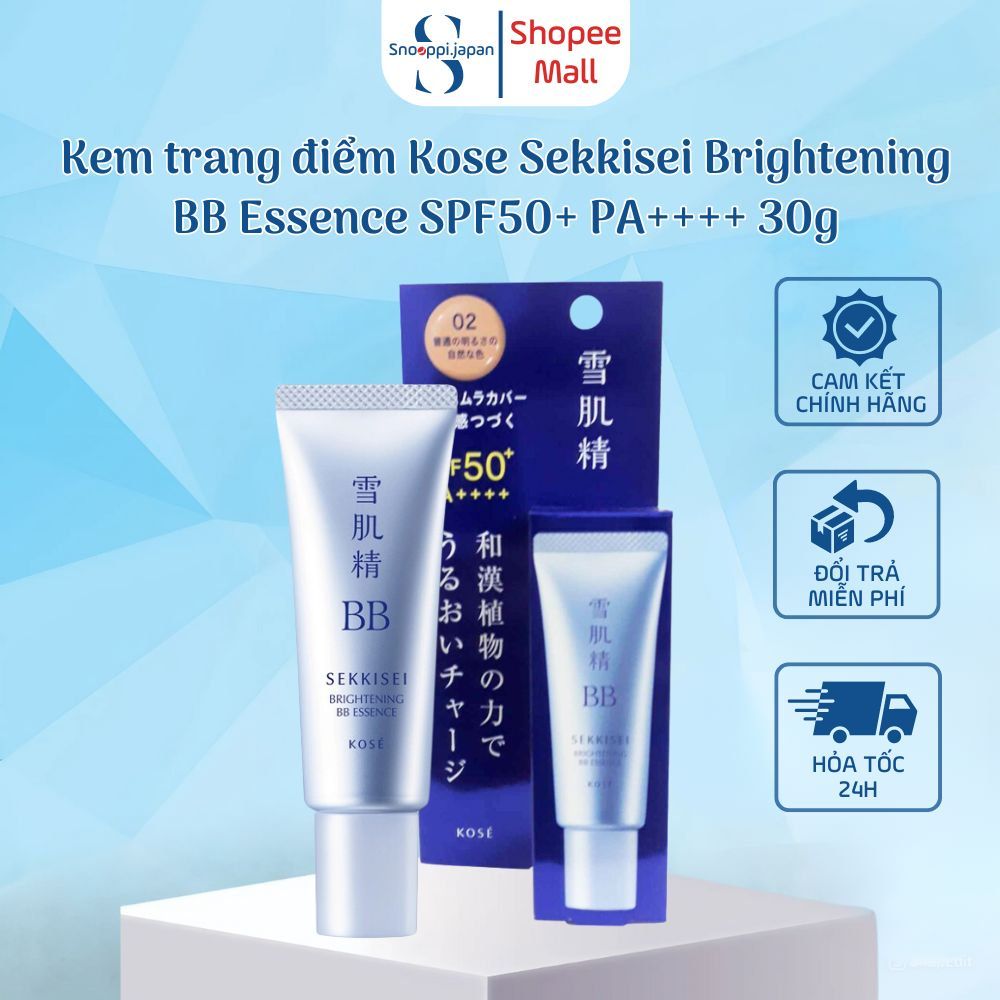 Kem trang điểm Kose Sekkisei Brightening BB Essence SPF50+ PA++++ 30g | Shopee Việt Nam
