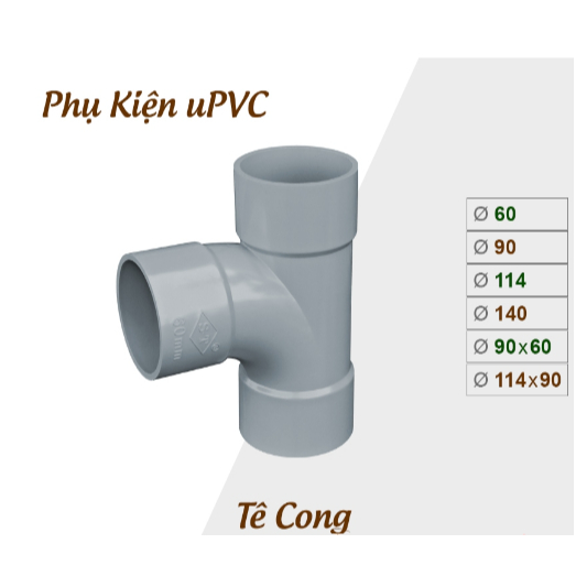 [TÊ CONG PVC BM] CHỮ T CONG NHỰA BÌNH MINH 60/90/114 | Shopee Việt Nam
