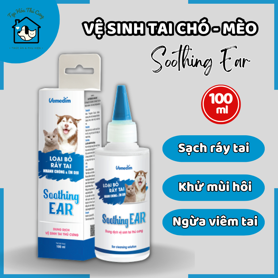Soothing Ear Vemedim nước rửa tai ngừa viêm cho chó mèo chính hãng ...