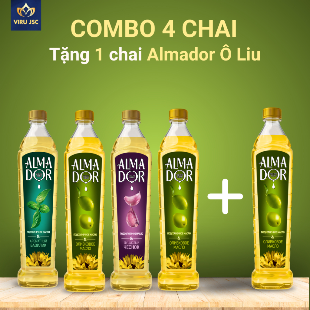 Dầu Ăn Almador - Dầu Ô Liu - Dầu Tỏi Đen - Dầu Húng Quế - Nhập khẩu ...
