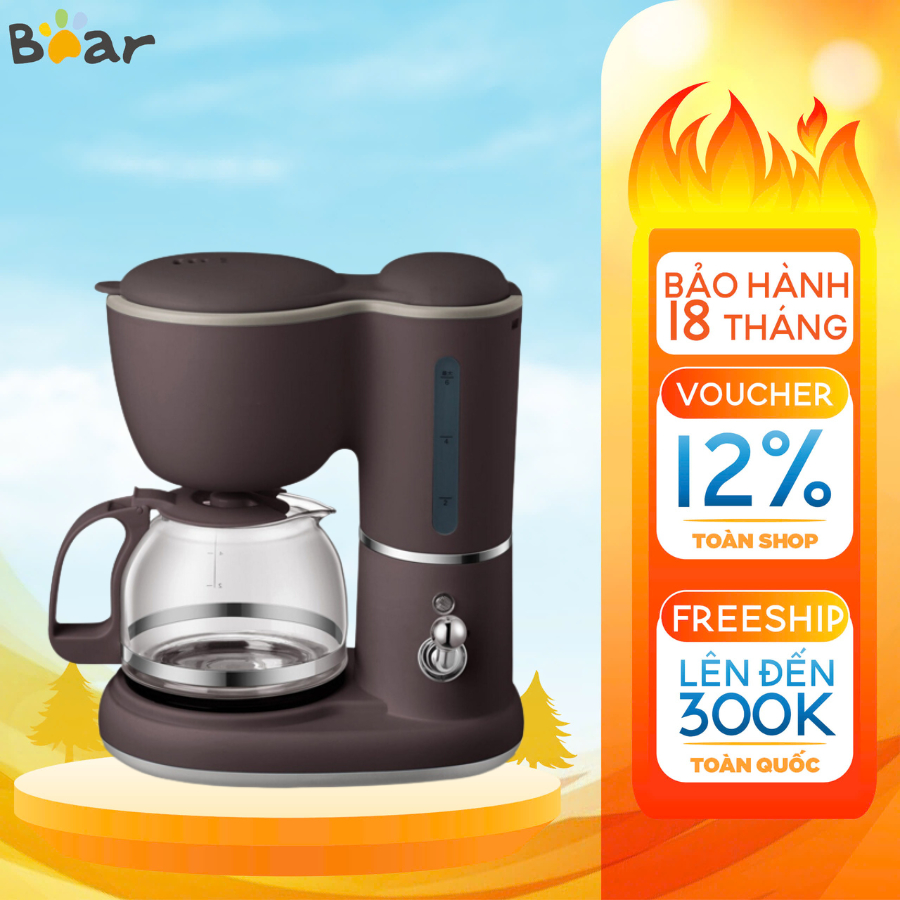 Máy pha cà phê mini tự động BEAR KFJ-A06K1/A06Q1, Pha trà, pha cafe ...