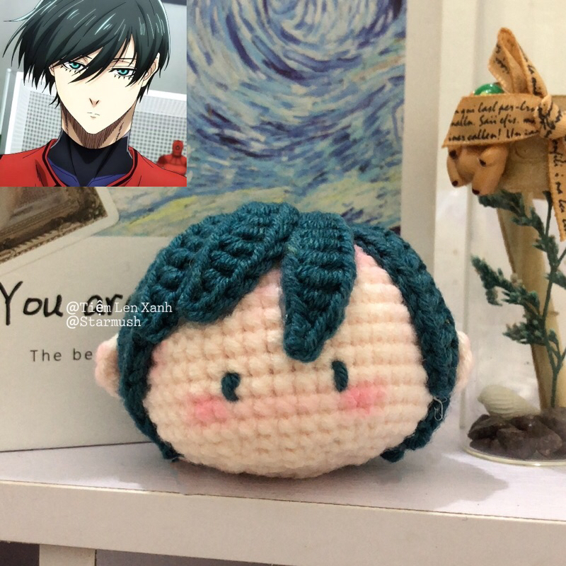 [Blue lock] Đầu doll Rin bằng len handmade | Shopee Việt Nam