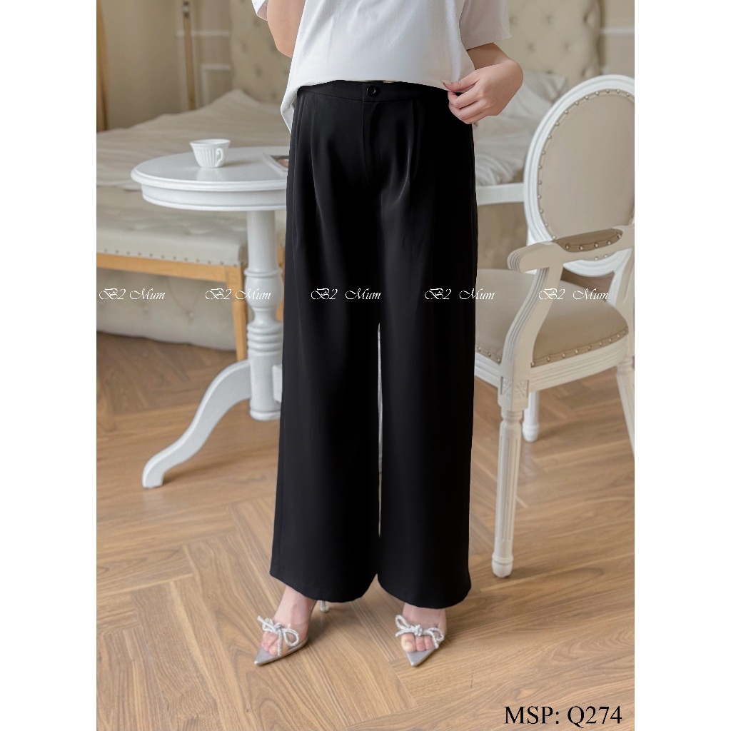 Quần bầu xuông thông minh giúp che bụng bầu Chất trượt hàn mềm mát mặc thoải mái Q274 thiết kế ...