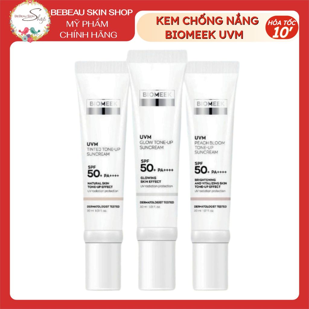 Kem Chống Nắng Biomeek BIOMEEK UVM PEACH BLOOM SPF 50+ PA++++ 30ml - Bebeauskinshop | Shopee ...