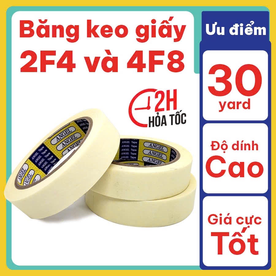 BĂng Keo GiẤy 2f4 VÀ 4f8 LoẠi DÀy 30 Yarl SiÊu DÍnh Shopee Việt Nam
