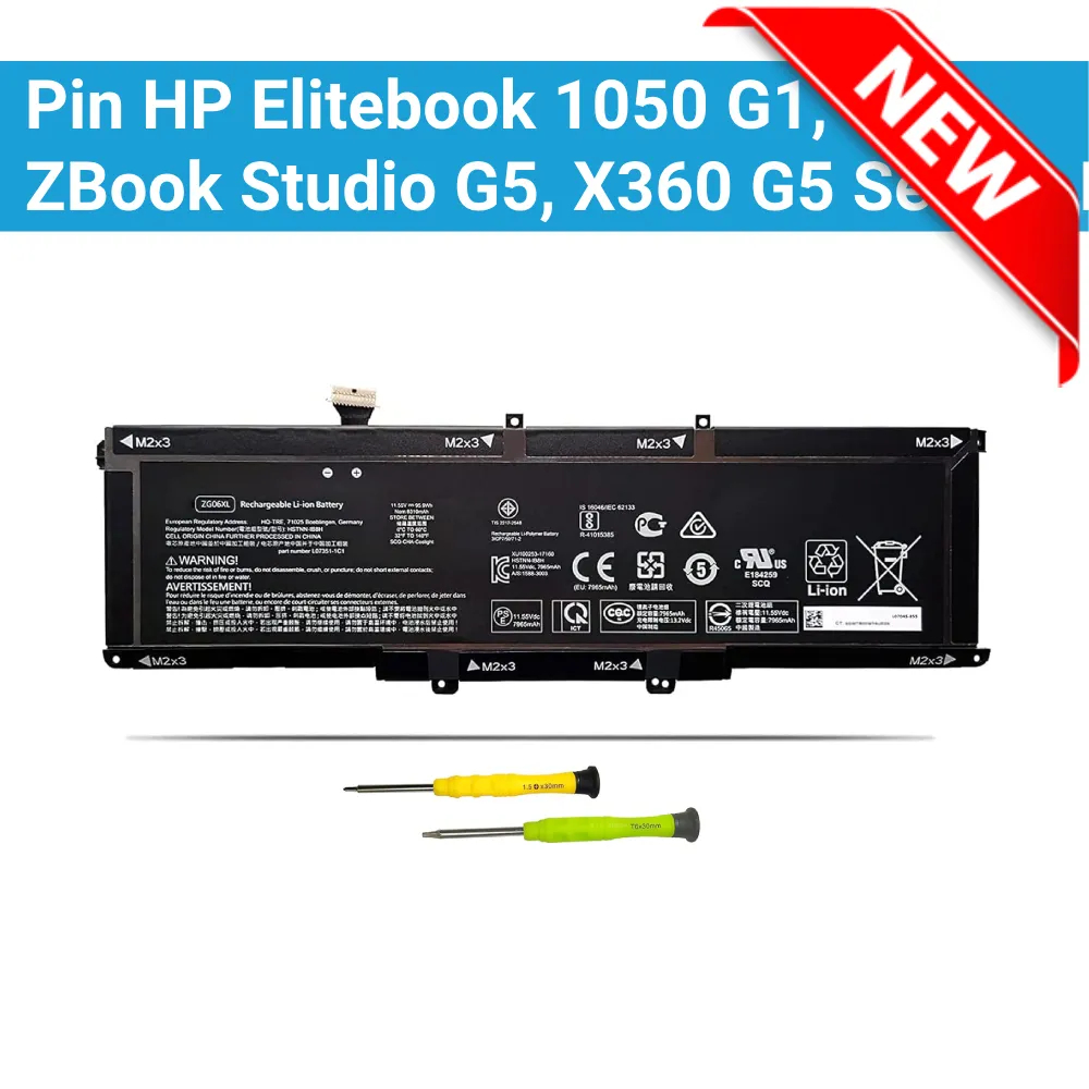 ⚡Pin HP Elitebook 1050 G1, ZBook Studio G5, X360 G5 ZGO6XL HSTNN-1B8H ...