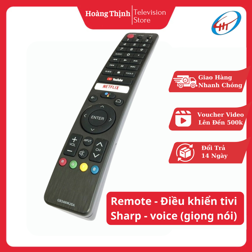(Tặng kèm quà) Remote - Điều khiển tivi Sharp - voice (giọng nói) | Shopee Việt Nam