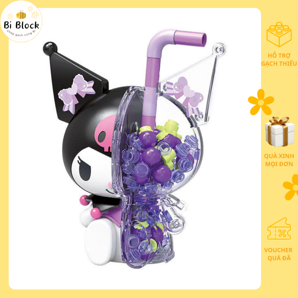 Bộ lắp ráp building blocks Nhân Vật Sanrio Bình Nước Mô hình 3D ...
