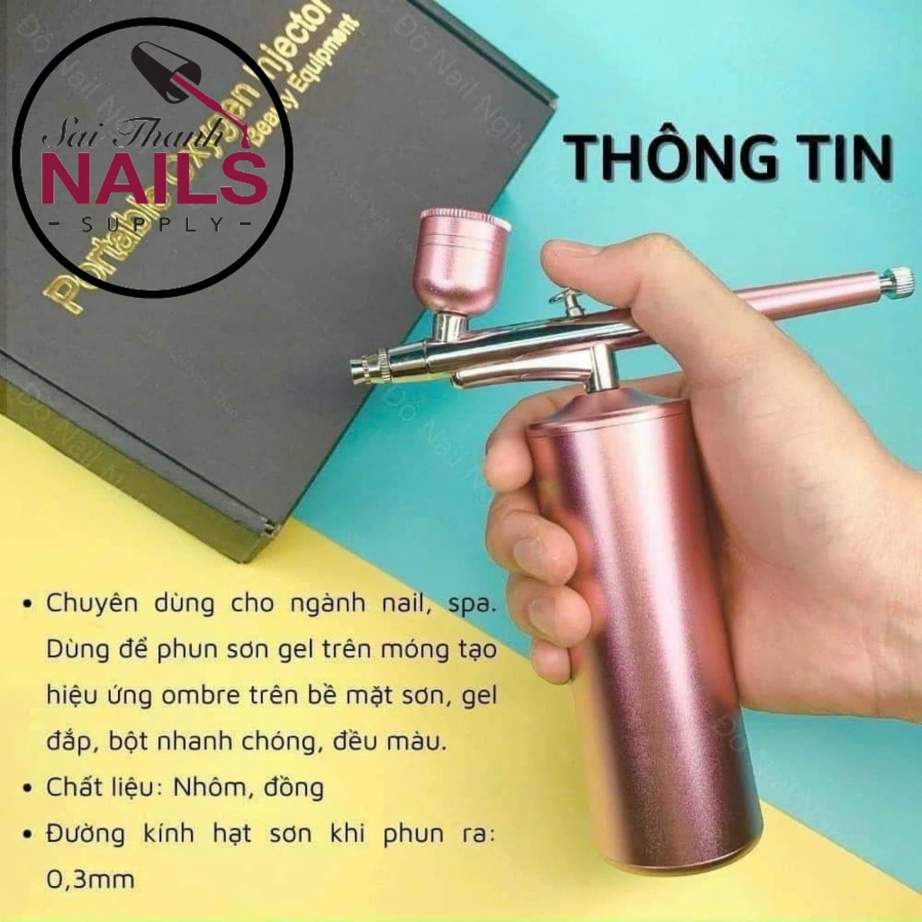 Máy phun ombre Portable Oxy Nail | Shopee Việt Nam