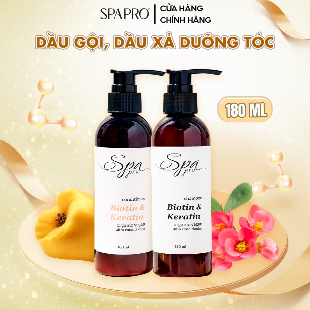 Dầu Gội Dầu Xả 500ml Chăm Sóc Tóc Biotin Thực Vật SPAPRO | Shopee Việt Nam