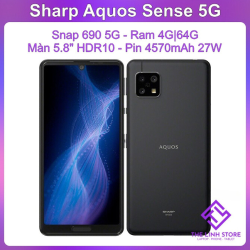 Điện thoại Sharp Aquos Sense 5G màn 5.8 inch HDR10 - Snap 690 5G | Shopee Việt Nam
