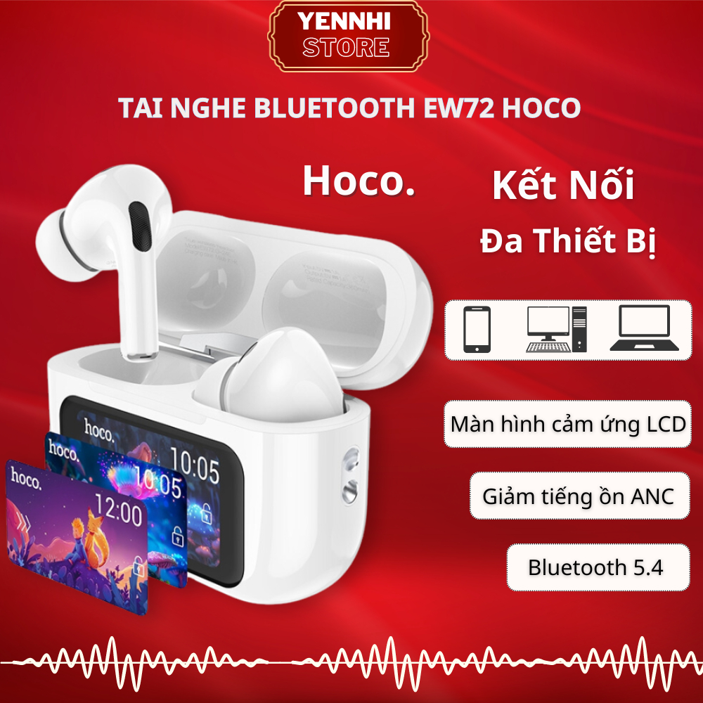 Tai Nghe Bluetooth Nhét Tai Hoco EW72 Kèm Đốc Sạc,Chống Ồn,Tích Hợp Mic ...