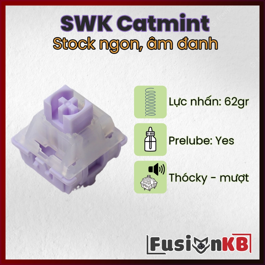 SWK Catmint | 62g | Linear Switch | Swagkeys switch | Switch mượt ...