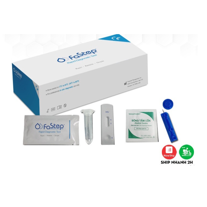 [ SHIP HỎA TỐC] Hộp Que Test Nhanh HIV Fastep ( dạng que 50/1box ...