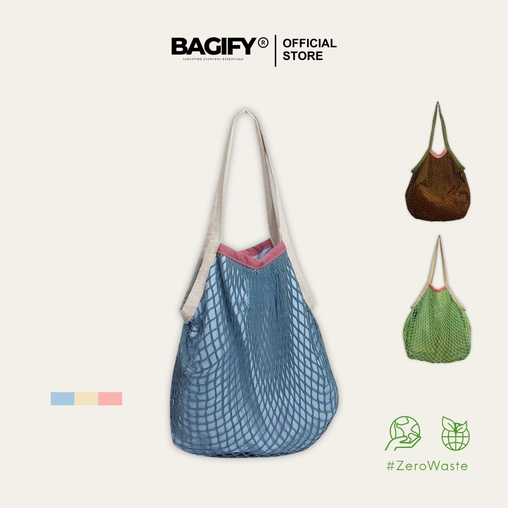 [Đặc Biệt] - BAGIFY® 2025 Túi Lưới Cotton Đi Biển Túi Siêu Thị Đa Năng ...