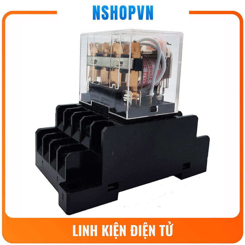 Relay trung gian Hh64p 12VDC / 24VDC / 220VAC | Shopee Việt Nam