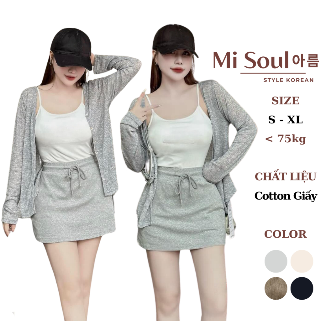 Áo Khoác Cardigan Nữ Dài Tay Chất Thun Cotton Giấy Co Giãn BigSize, Áo Cardigan Nữ Dài Tay Có ...