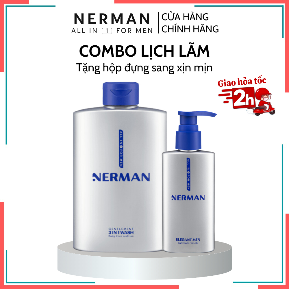 Combo Lịch Lãm Nerman, Sữa Tắm Gội Nam Giới Nerman 350ml Và Dung Dịch ...