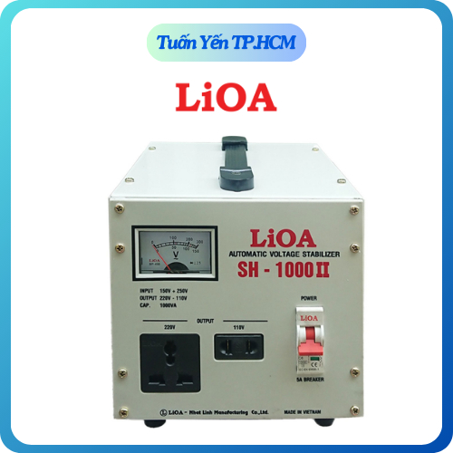 Ổn áp 1 pha LIOA SH-1000 II 1.0kVA điện áp vào 150V - 250V - Có lõi mô tơ quấn 100% dây đồng cực ...