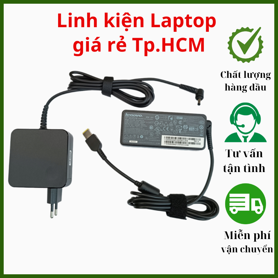 Sạc Laptop Lenovo 20V - 3.25A 65W Cho Lenovo Thinkpad, Thinkbook, Thinkplus, Ideapad, Yoga ...